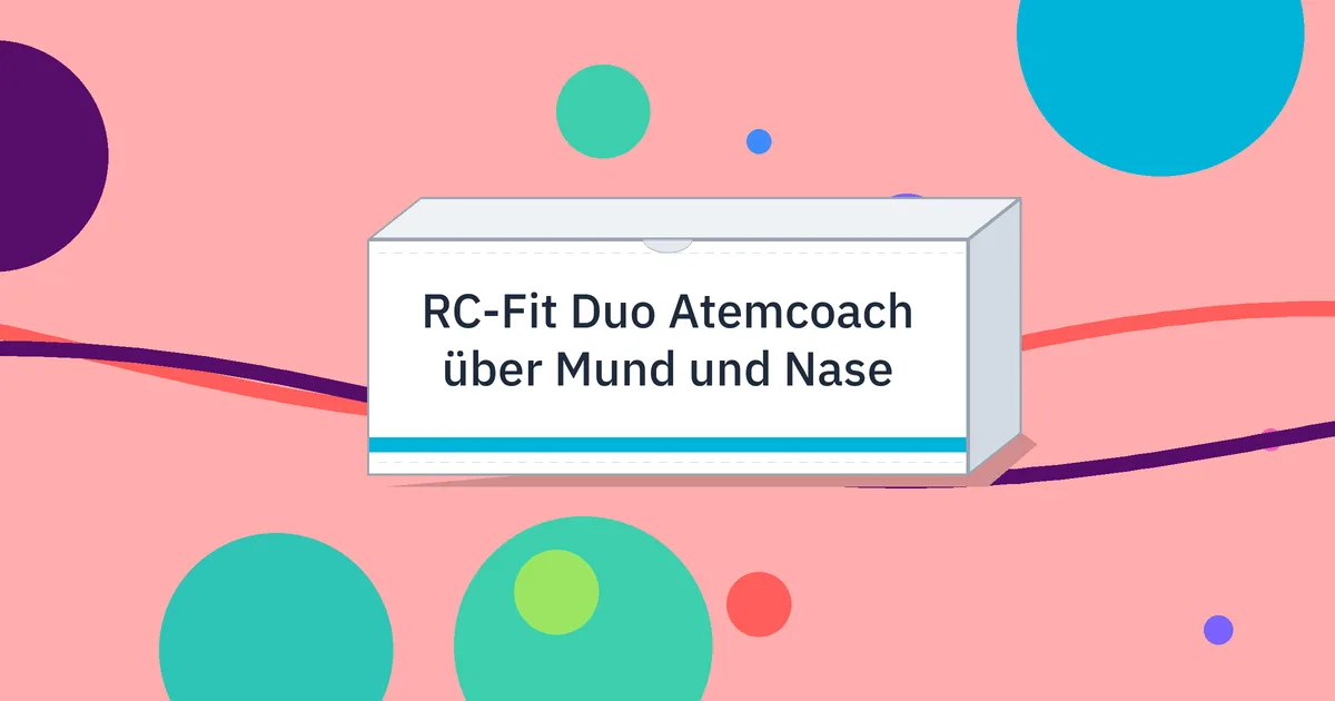 Symbolbild: Packung mit der Aufschrift RC-Fit Duo Atemcoach über Mund und Nase (PZN 20335702) – Verfügbarkeit und Bezug in Apotheken in Frankfurt am Main