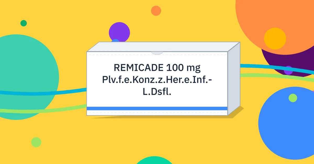Symbolbild: Packung mit der Aufschrift REMICADE 100 mg Plv.f.e.Konz.z.Her.e.Inf.-L.Dsfl. (PZN 05874034) – Verfügbarkeit und Bezug in Apotheken in Frankfurt am Main