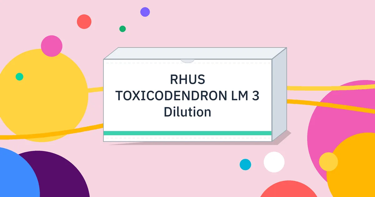 Symbolbild: Packung mit der Aufschrift RHUS TOXICODENDRON LM 3 Dilution (PZN 13053541) – Verfügbarkeit und Bezug in Apotheken in Frankfurt am Main