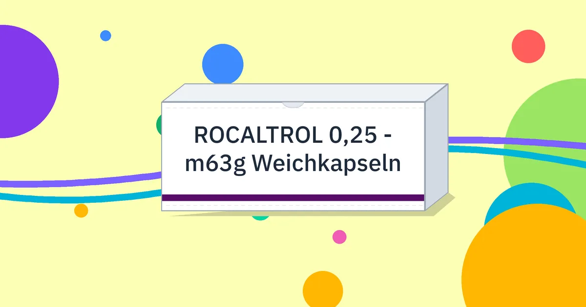 Symbolbild: Packung mit der Aufschrift ROCALTROL 0,25 -m63g Weichkapseln (PZN 03996299) – Verfügbarkeit und Bezug in Apotheken in Frankfurt am Main