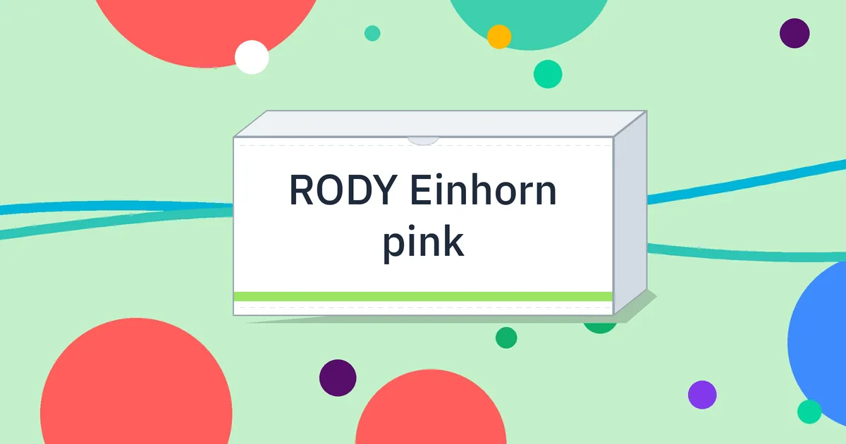 Symbolbild: Packung mit der Aufschrift RODY Einhorn pink (PZN 18039853) – Verfügbarkeit und Bezug in Apotheken in Frankfurt am Main