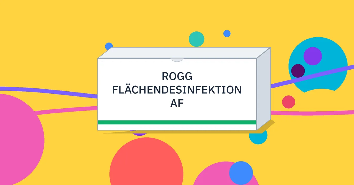 Symbolbild: Packung mit der Aufschrift ROGG FLÄCHENDESINFEKTION AF (PZN 02152197) – Verfügbarkeit und Bezug in Apotheken in Frankfurt am Main