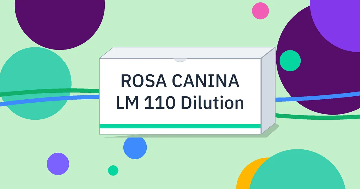 Symbolbild: Packung mit der Aufschrift ROSA CANINA LM 110 Dilution (PZN 13055669) – Verfügbarkeit und Bezug in Apotheken in Frankfurt am Main