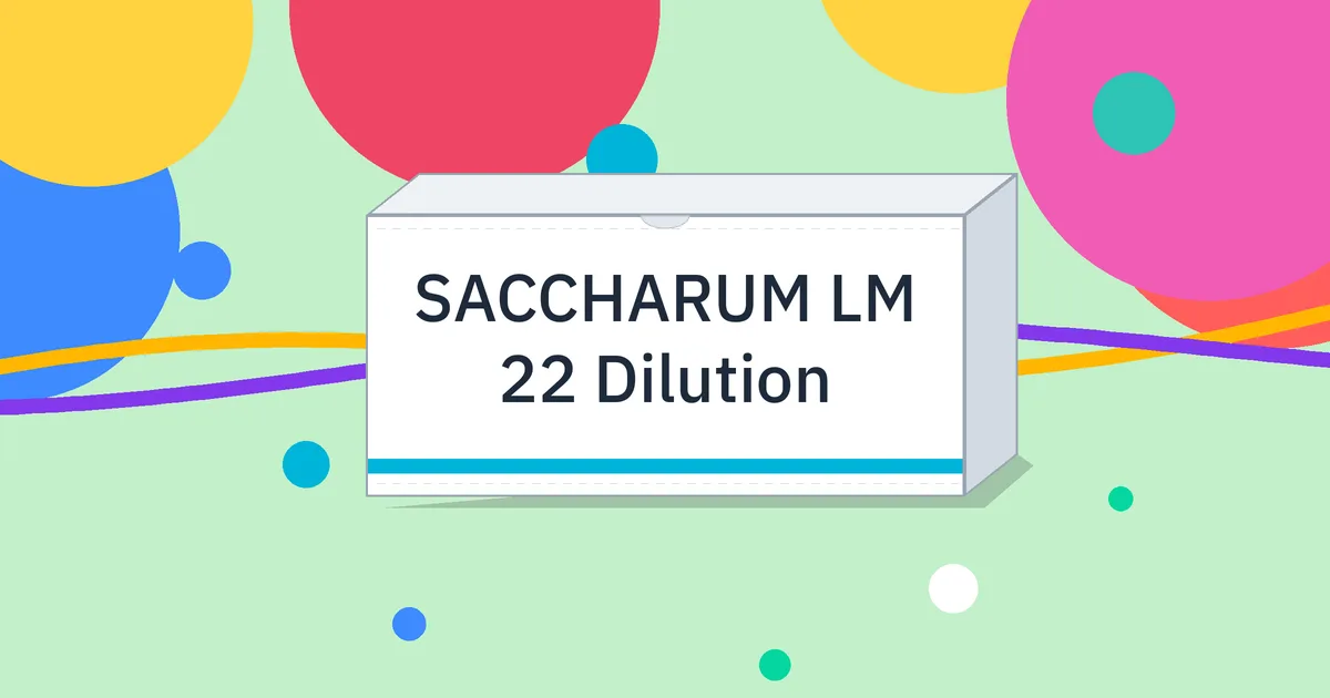 Symbolbild: Packung mit der Aufschrift SACCHARUM LM 22 Dilution (PZN 13176367) – Verfügbarkeit und Bezug in Apotheken in Frankfurt am Main