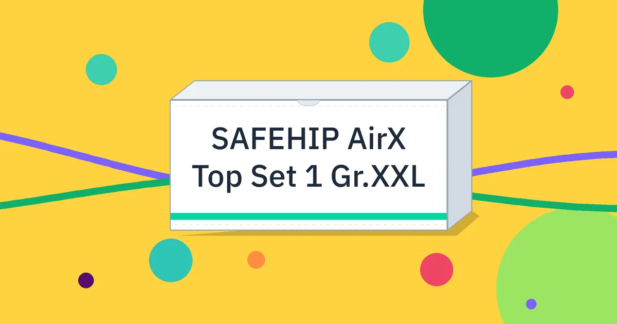 Symbolbild: Packung mit der Aufschrift SAFEHIP AirX Top Set 1 Gr.XXL (PZN 06835467) – Verfügbarkeit und Bezug in Apotheken in Frankfurt am Main