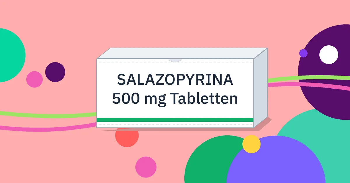 Symbolbild: Packung mit der Aufschrift SALAZOPYRINA 500 mg Tabletten (PZN 17993867) – Verfügbarkeit und Bezug in Apotheken in Frankfurt am Main
