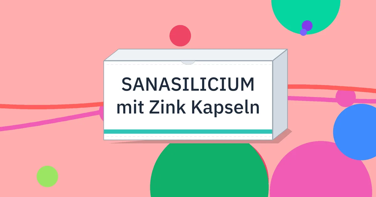 Symbolbild: Packung mit der Aufschrift SANASILICIUM mit Zink Kapseln (PZN 19132997) – Verfügbarkeit und Bezug in Apotheken in Frankfurt am Main