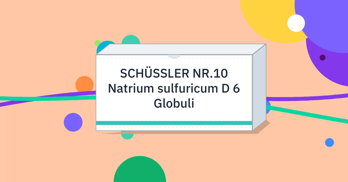 Symbolbild: Packung mit der Aufschrift SCHÜSSLER NR.10 Natrium sulfuricum D 6 Globuli (PZN 18111929) – Verfügbarkeit und Bezug in Apotheken in Frankfurt am Main