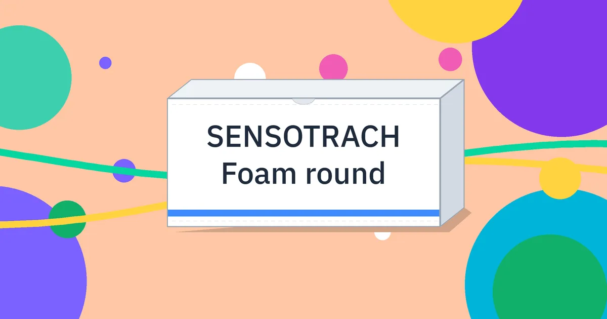 Symbolbild: Packung mit der Aufschrift SENSOTRACH Foam round (PZN 11659423) – Verfügbarkeit und Bezug in Apotheken in Frankfurt am Main