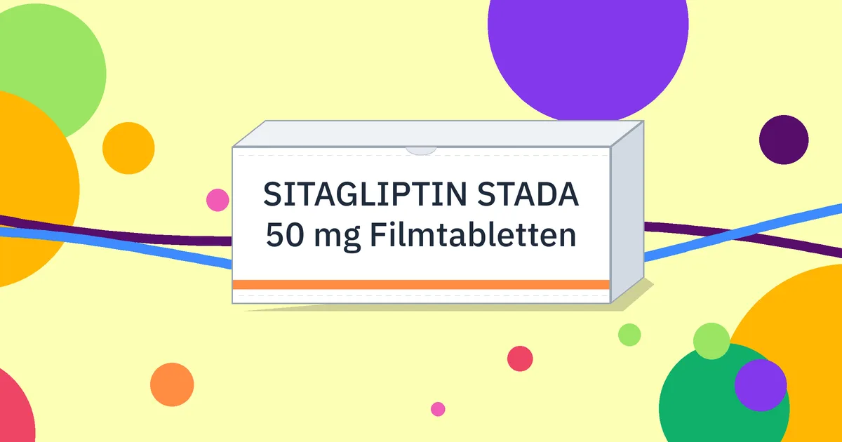 Symbolbild: Packung mit der Aufschrift SITAGLIPTIN STADA 50 mg Filmtabletten (PZN 17507045) – Verfügbarkeit und Bezug in Apotheken in Frankfurt am Main