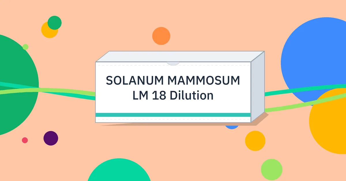 Symbolbild: Packung mit der Aufschrift SOLANUM MAMMOSUM LM 18 Dilution (PZN 13192461) – Verfügbarkeit und Bezug in Apotheken in Frankfurt am Main