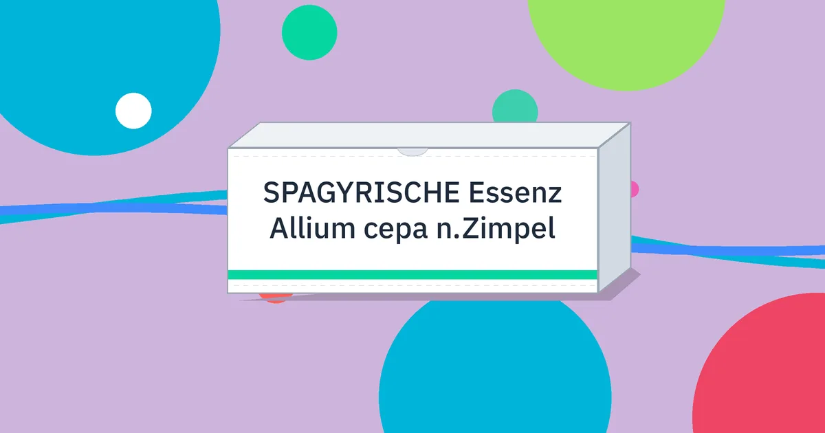 Symbolbild: Packung mit der Aufschrift SPAGYRISCHE Essenz Allium cepa n.Zimpel (PZN 00915509) – Verfügbarkeit und Bezug in Apotheken in Frankfurt am Main