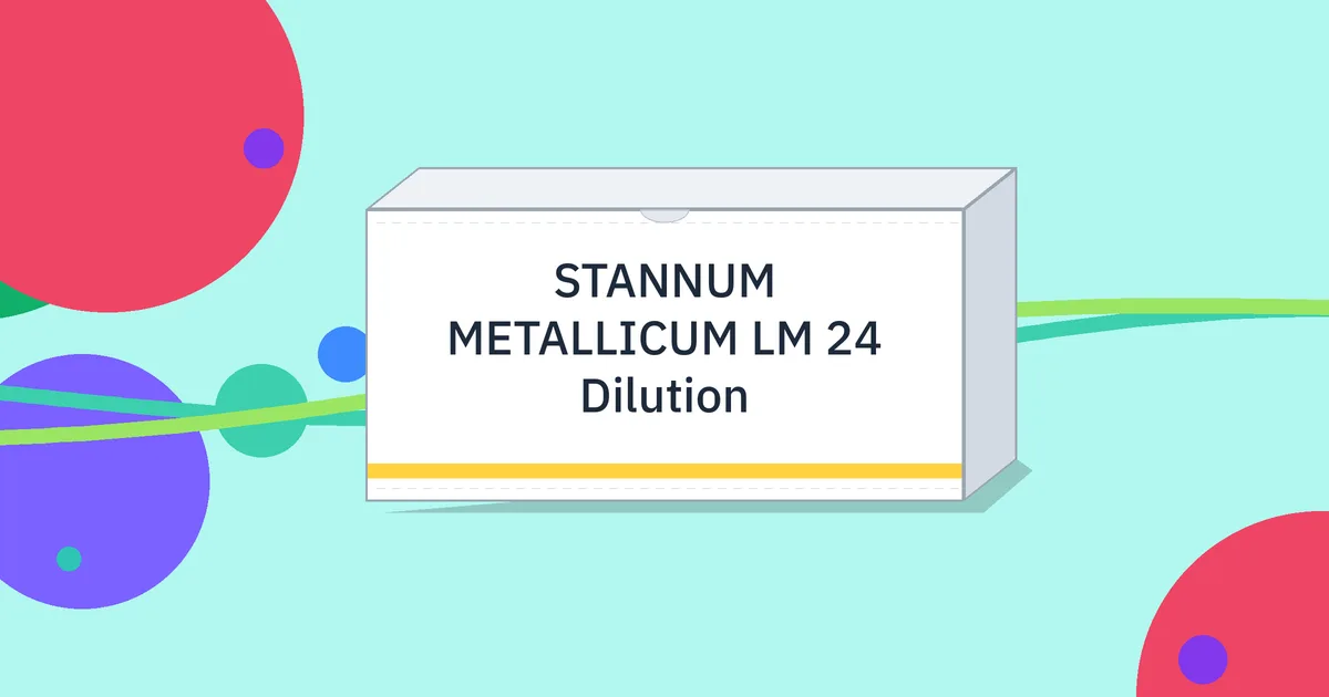 Symbolbild: Packung mit der Aufschrift STANNUM METALLICUM LM 24 Dilution (PZN 13199322) – Verfügbarkeit und Bezug in Apotheken in Frankfurt am Main