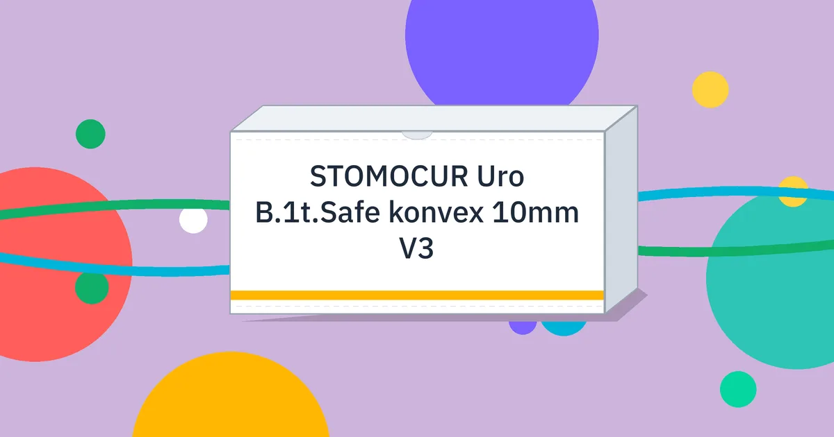 Symbolbild: Packung mit der Aufschrift STOMOCUR Uro B.1t.Safe konvex 10mm V3 (PZN 13866818) – Verfügbarkeit und Bezug in Apotheken in Frankfurt am Main