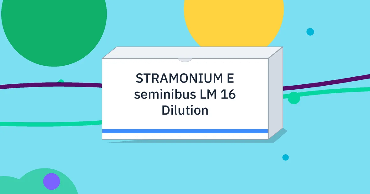 Symbolbild: Packung mit der Aufschrift STRAMONIUM E seminibus LM 16 Dilution (PZN 13202314) – Verfügbarkeit und Bezug in Apotheken in Frankfurt am Main