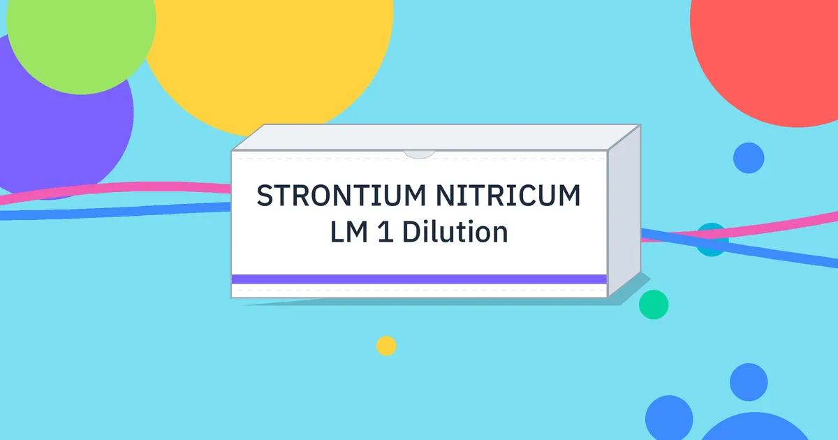 Symbolbild: Packung mit der Aufschrift STRONTIUM NITRICUM LM 1 Dilution (PZN 13204253) – Verfügbarkeit und Bezug in Apotheken in Frankfurt am Main