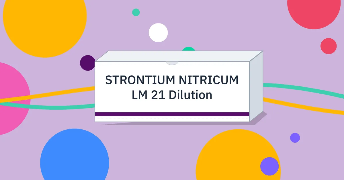 Symbolbild: Packung mit der Aufschrift STRONTIUM NITRICUM LM 21 Dilution (PZN 13204514) – Verfügbarkeit und Bezug in Apotheken in Frankfurt am Main