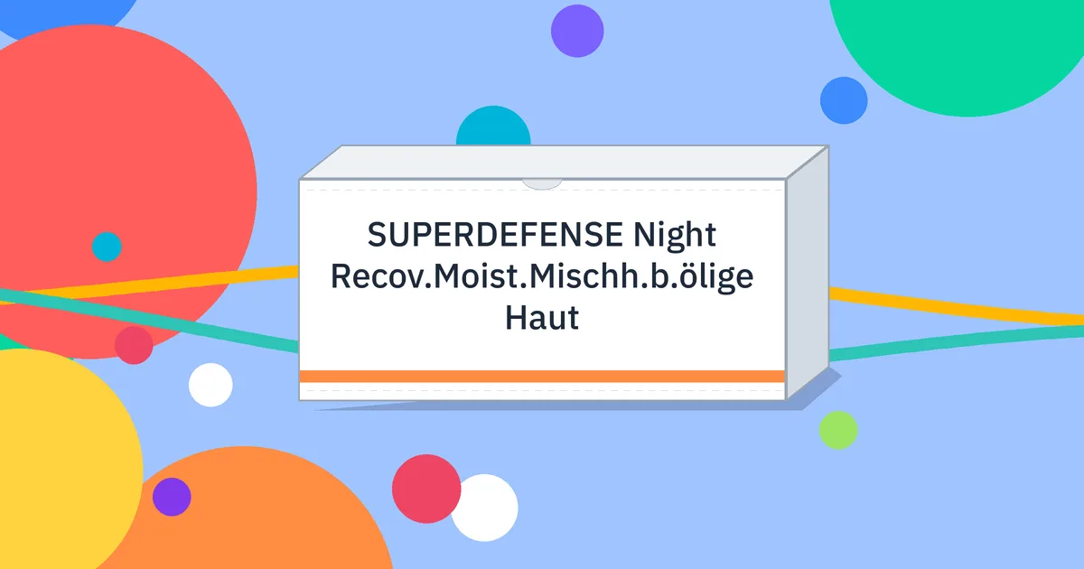 Symbolbild: Packung mit der Aufschrift SUPERDEFENSE Night Recov.Moist.Mischh.b.ölige Haut (PZN 18894245) – Verfügbarkeit und Bezug in Apotheken in Frankfurt am Main