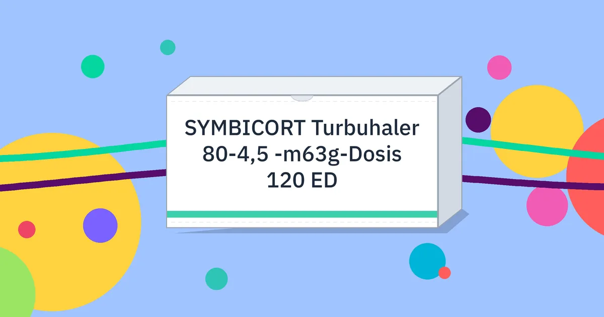 Symbolbild: Packung mit der Aufschrift SYMBICORT Turbuhaler 80-4,5 -m63g-Dosis 120 ED (PZN 09012826) – Verfügbarkeit und Bezug in Apotheken in Frankfurt am Main