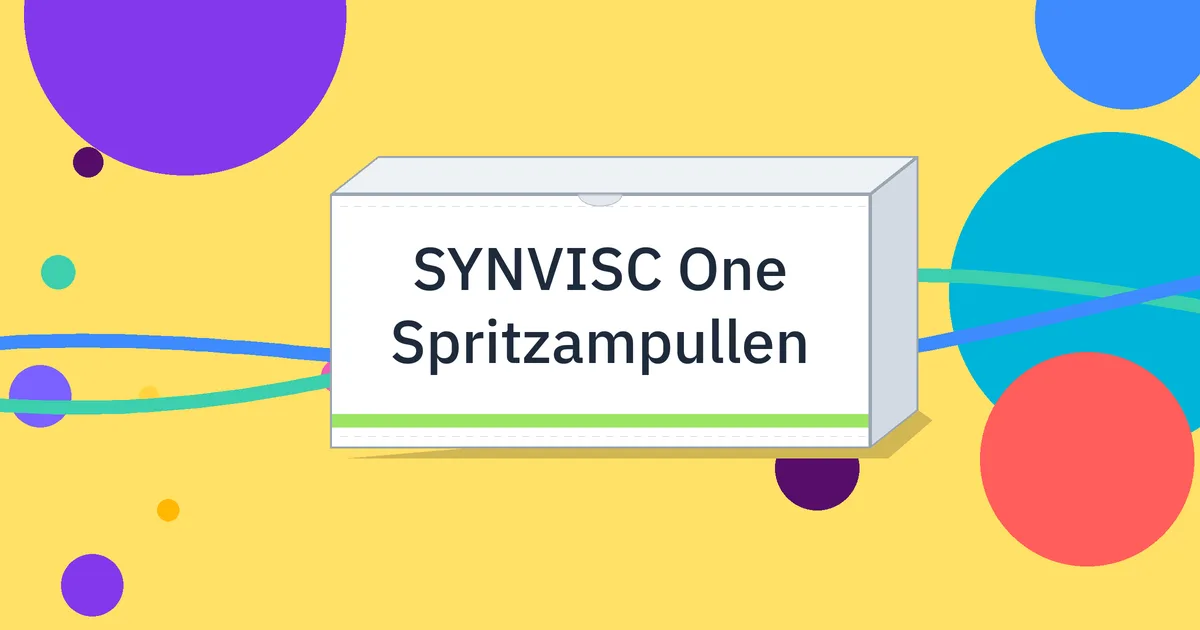 Symbolbild: Packung mit der Aufschrift SYNVISC One Spritzampullen (PZN 10284116) – Verfügbarkeit und Bezug in Apotheken in Frankfurt am Main