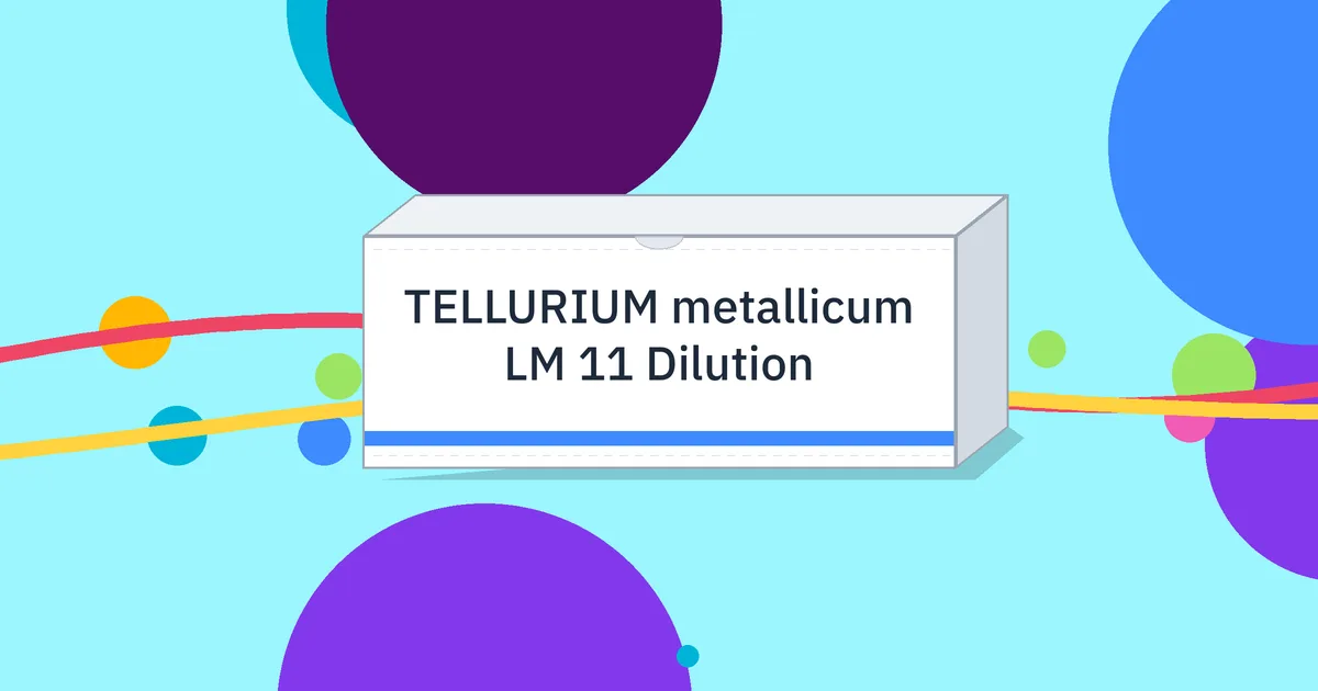 Symbolbild: Packung mit der Aufschrift TELLURIUM metallicum LM 11 Dilution (PZN 13215624) – Verfügbarkeit und Bezug in Apotheken in Frankfurt am Main