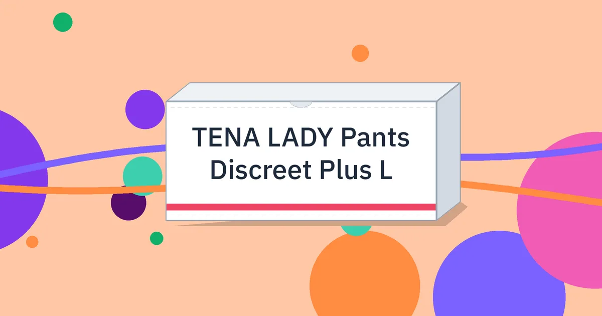 Symbolbild: Packung mit der Aufschrift TENA LADY Pants Discreet Plus L (PZN 10186879) – Verfügbarkeit und Bezug in Apotheken in Frankfurt am Main