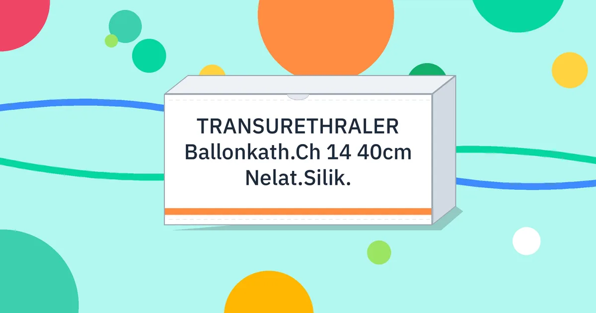 Symbolbild: Packung mit der Aufschrift TRANSURETHRALER Ballonkath.Ch 14 40cm Nelat.Silik. (PZN 01150374) – Verfügbarkeit und Bezug in Apotheken in Frankfurt am Main