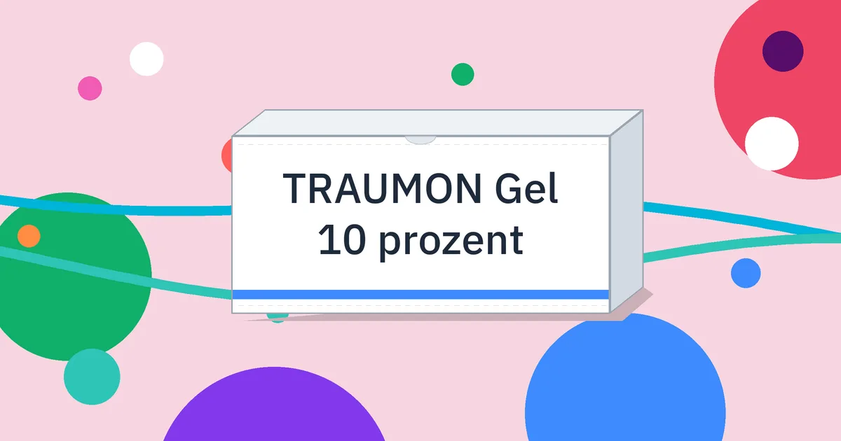 Symbolbild: Packung mit der Aufschrift TRAUMON Gel 10 prozent (PZN 02792821) – Verfügbarkeit und Bezug in Apotheken in Frankfurt am Main