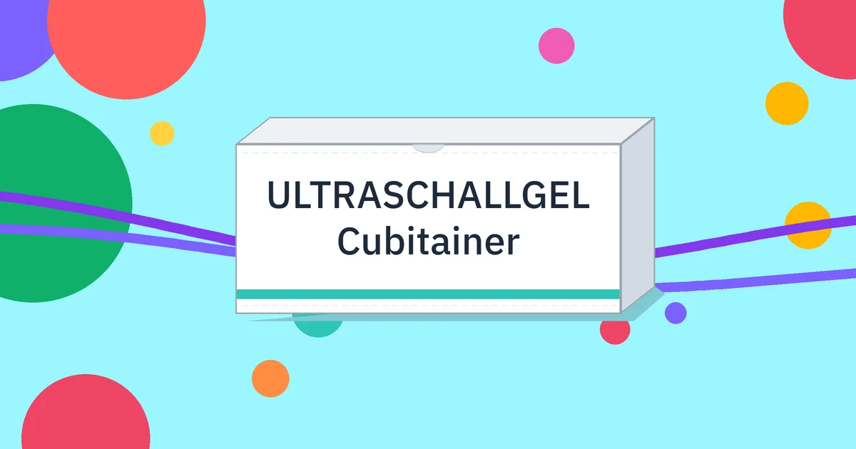 Symbolbild: Packung mit der Aufschrift ULTRASCHALLGEL Cubitainer (PZN 05103590) – Verfügbarkeit und Bezug in Apotheken in Frankfurt am Main