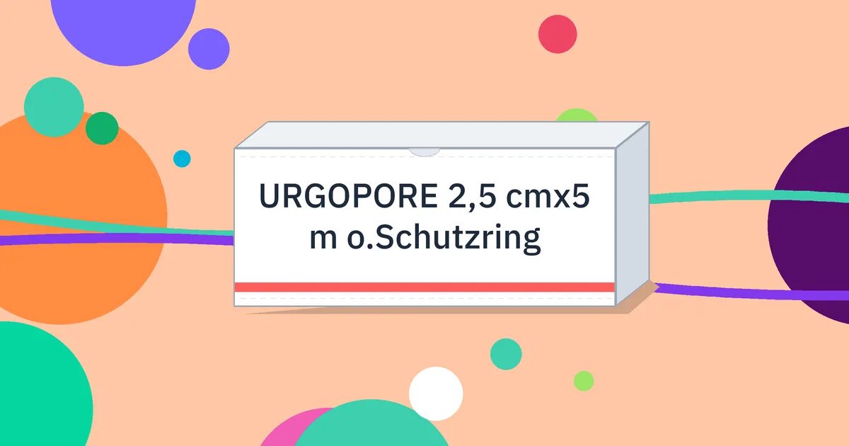 Symbolbild: Packung mit der Aufschrift URGOPORE 2,5 cmx5 m o.Schutzring (PZN 00299890) – Verfügbarkeit und Bezug in Apotheken in Frankfurt am Main