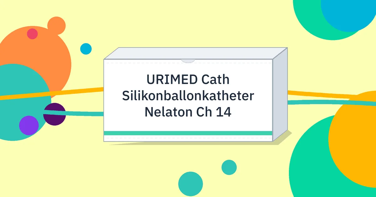 Symbolbild: Packung mit der Aufschrift URIMED Cath Silikonballonkatheter Nelaton Ch 14 (PZN 14275640) – Verfügbarkeit und Bezug in Apotheken in Frankfurt am Main
