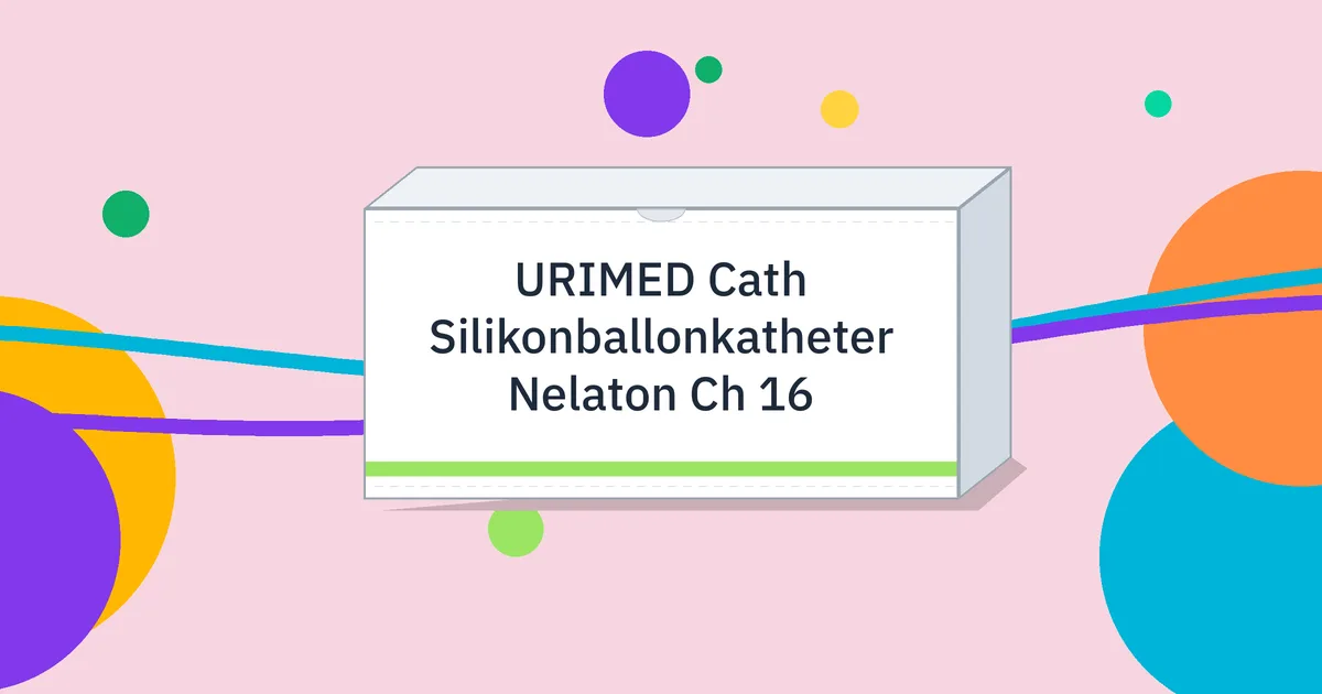 Symbolbild: Packung mit der Aufschrift URIMED Cath Silikonballonkatheter Nelaton Ch 16 (PZN 14275657) – Verfügbarkeit und Bezug in Apotheken in Frankfurt am Main