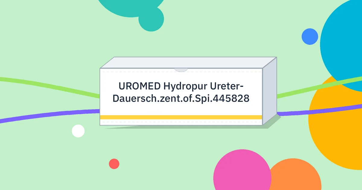 Symbolbild: Packung mit der Aufschrift UROMED Hydropur Ureter-Dauersch.zent.of.Spi.445828 (PZN 11371550) – Verfügbarkeit und Bezug in Apotheken in Frankfurt am Main