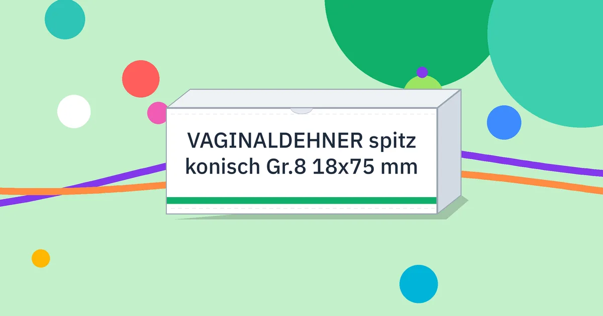 Symbolbild: Packung mit der Aufschrift VAGINALDEHNER spitz konisch Gr.8 18x75 mm (PZN 07322729) – Verfügbarkeit und Bezug in Apotheken in Frankfurt am Main