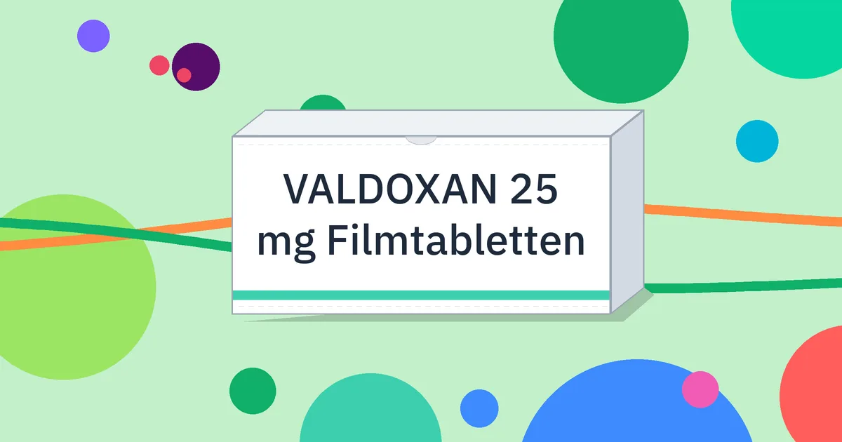 Symbolbild: Packung mit der Aufschrift VALDOXAN 25 mg Filmtabletten (PZN 13424670) – Verfügbarkeit und Bezug in Apotheken in Frankfurt am Main