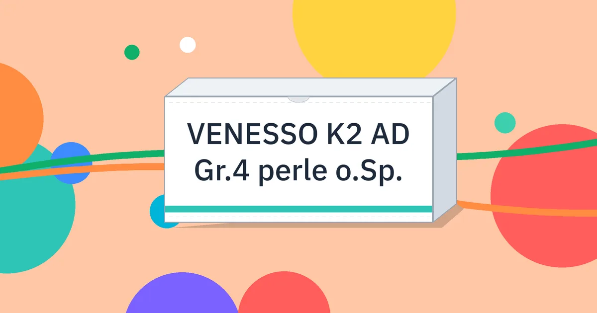 Symbolbild: Packung mit der Aufschrift VENESSO K2 AD Gr.4 perle o.Sp. (PZN 03259477) – Verfügbarkeit und Bezug in Apotheken in Frankfurt am Main