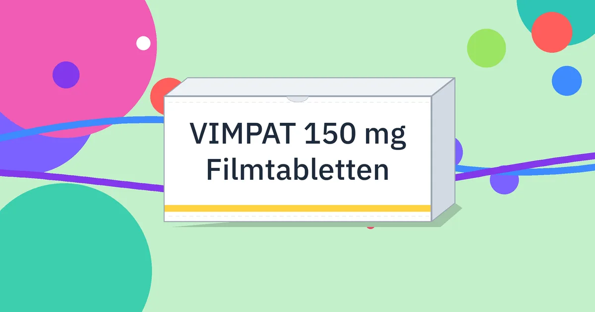 Symbolbild: Packung mit der Aufschrift VIMPAT 150 mg Filmtabletten (PZN 17889331) – Verfügbarkeit und Bezug in Apotheken in Frankfurt am Main
