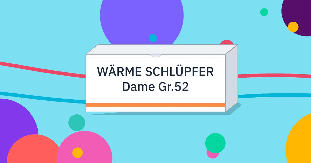 Symbolbild: Packung mit der Aufschrift WÄRME SCHLÜPFER Dame Gr.52 (PZN 02446102) – Verfügbarkeit und Bezug in Apotheken in Frankfurt am Main