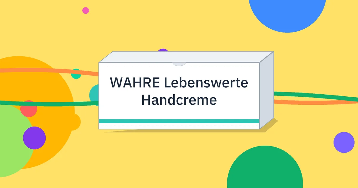 Symbolbild: Packung mit der Aufschrift WAHRE Lebenswerte Handcreme (PZN 20646862) – Verfügbarkeit und Bezug in Apotheken in Frankfurt am Main