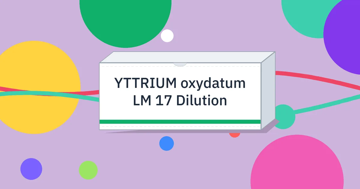 Symbolbild: Packung mit der Aufschrift YTTRIUM oxydatum LM 17 Dilution (PZN 13287919) – Verfügbarkeit und Bezug in Apotheken in Frankfurt am Main
