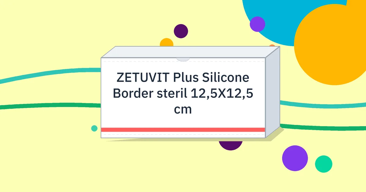 Symbolbild: Packung mit der Aufschrift ZETUVIT Plus Silicone Border steril 12,5X12,5 cm (PZN 16738044) – Verfügbarkeit und Bezug in Apotheken in Frankfurt am Main