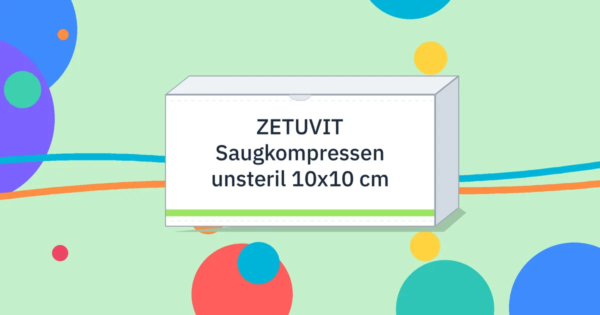 Symbolbild: Packung mit der Aufschrift ZETUVIT Saugkompressen unsteril 10x10 cm (PZN 01905507) – Verfügbarkeit und Bezug in Apotheken in Frankfurt am Main