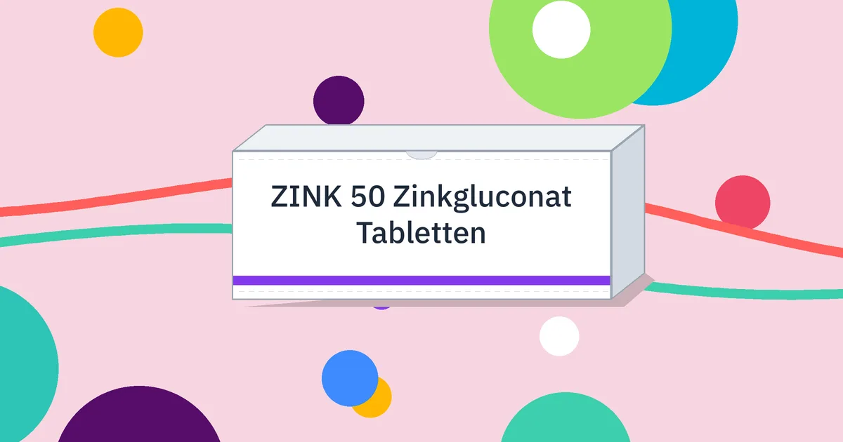 Symbolbild: Packung mit der Aufschrift ZINK 50 Zinkgluconat Tabletten (PZN 14027853) – Verfügbarkeit und Bezug in Apotheken in Frankfurt am Main