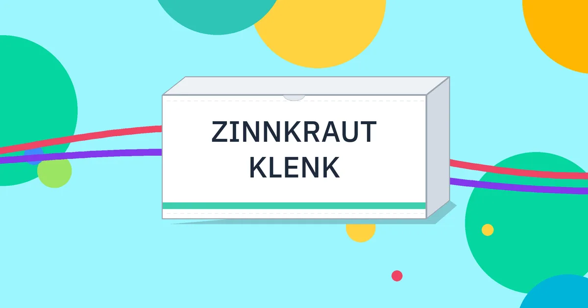 Symbolbild: Packung mit der Aufschrift ZINNKRAUT KLENK (PZN 02196527) – Verfügbarkeit und Bezug in Apotheken in Frankfurt am Main
