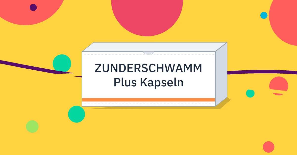 Symbolbild: Packung mit der Aufschrift ZUNDERSCHWAMM Plus Kapseln (PZN 13581702) – Verfügbarkeit und Bezug in Apotheken in Frankfurt am Main