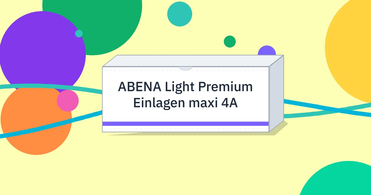 Symbolbild: Packung mit der Aufschrift ABENA Light Premium Einlagen maxi 4A (PZN 18007729) – Verfügbarkeit und Bezug in Apotheken in Frankfurt am Main