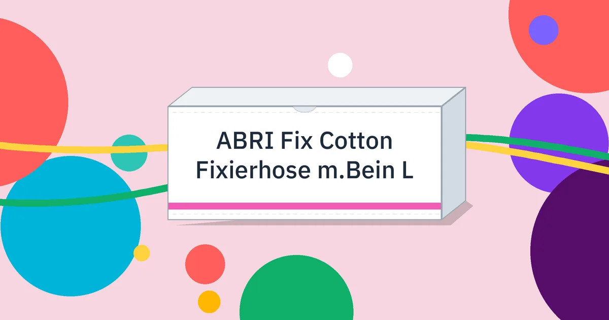 Symbolbild: Packung mit der Aufschrift ABRI Fix Cotton Fixierhose m.Bein L (PZN 12502273) – Verfügbarkeit und Bezug in Apotheken in Frankfurt am Main