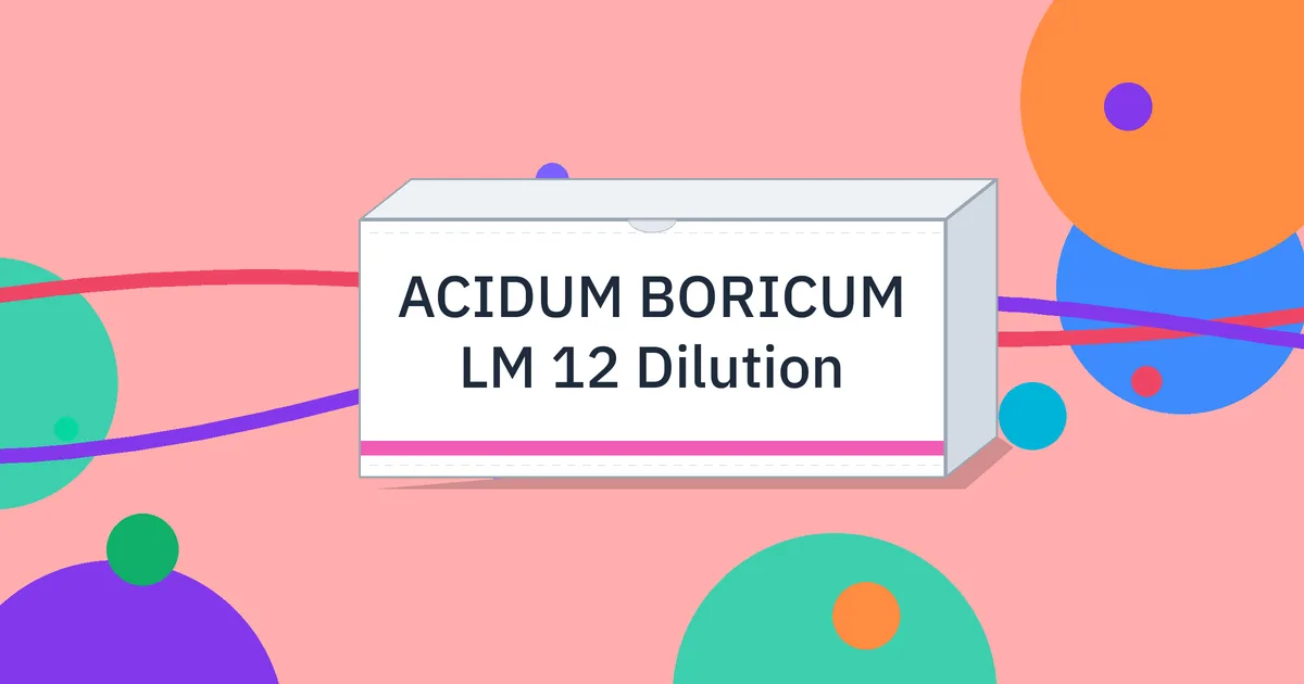 Symbolbild: Packung mit der Aufschrift ACIDUM BORICUM LM 12 Dilution (PZN 13269749) – Verfügbarkeit und Bezug in Apotheken in Frankfurt am Main