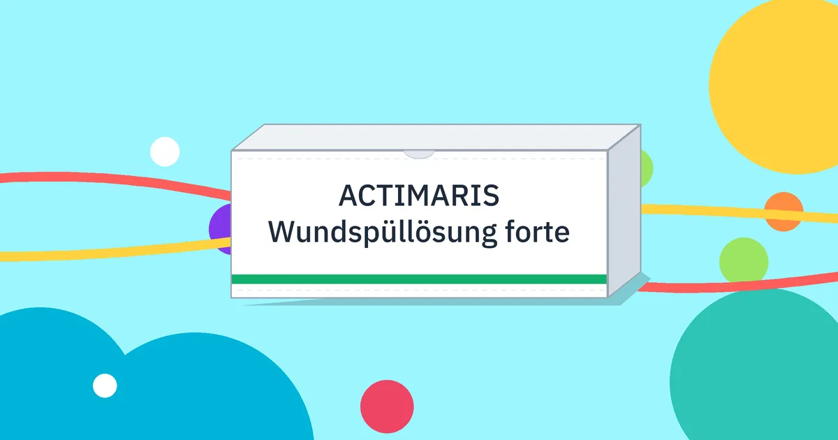 Symbolbild: Packung mit der Aufschrift ACTIMARIS Wundspüllösung forte (PZN 19289227) – Verfügbarkeit und Bezug in Apotheken in Frankfurt am Main