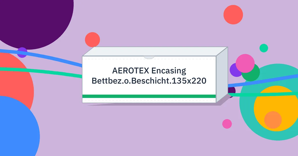 Symbolbild: Packung mit der Aufschrift AEROTEX Encasing Bettbez.o.Beschicht.135x220 (PZN 03392006) – Verfügbarkeit und Bezug in Apotheken in Frankfurt am Main